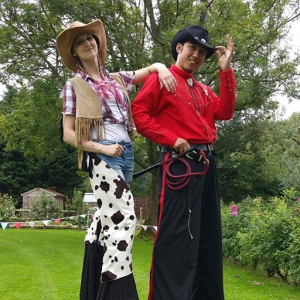 Cowboy Stilt Walkers | Street Entertainer Leicestershire | Alive Network